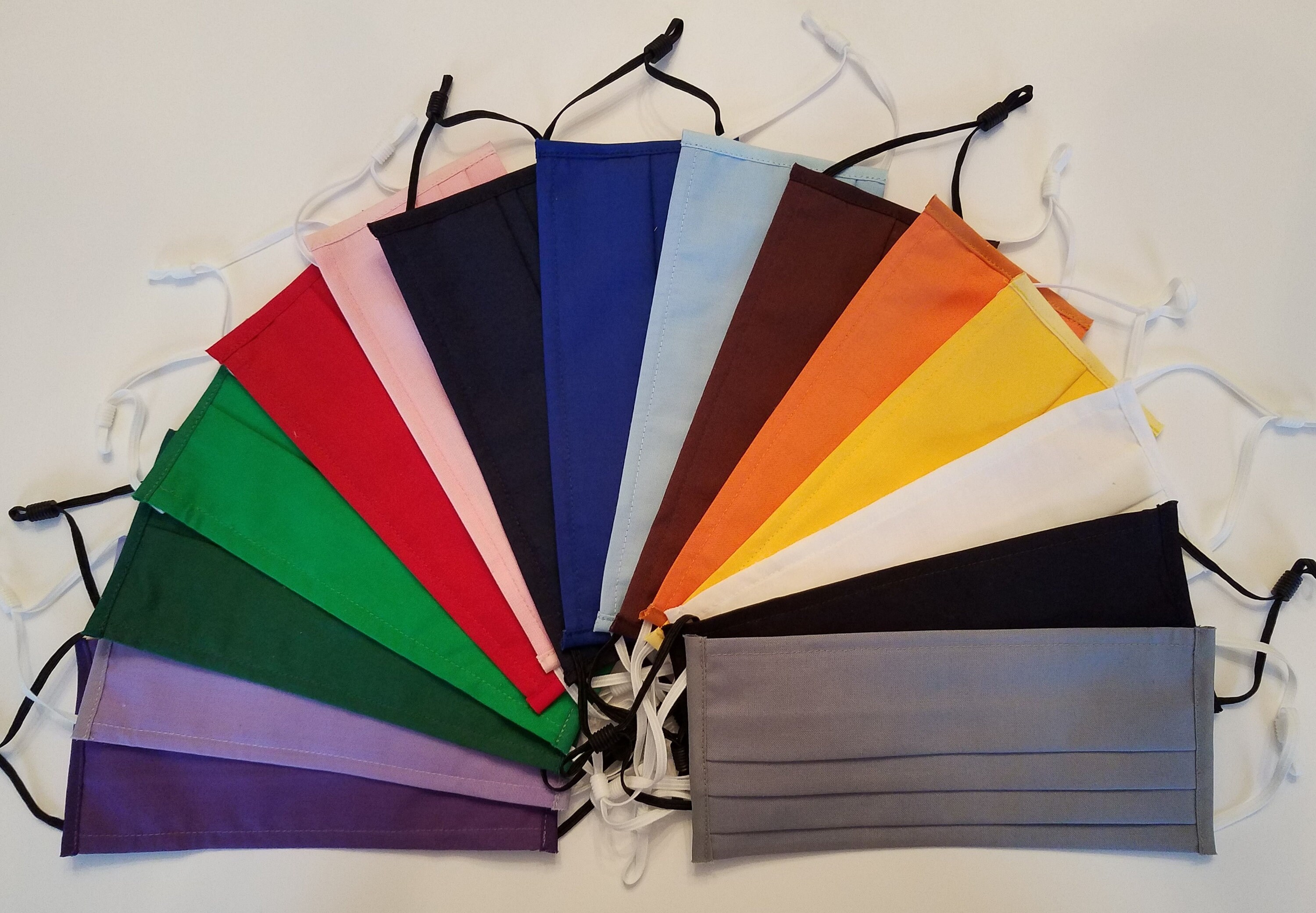 SOLID Colors Pleated Cloth Face Masks/coverings - Etsy