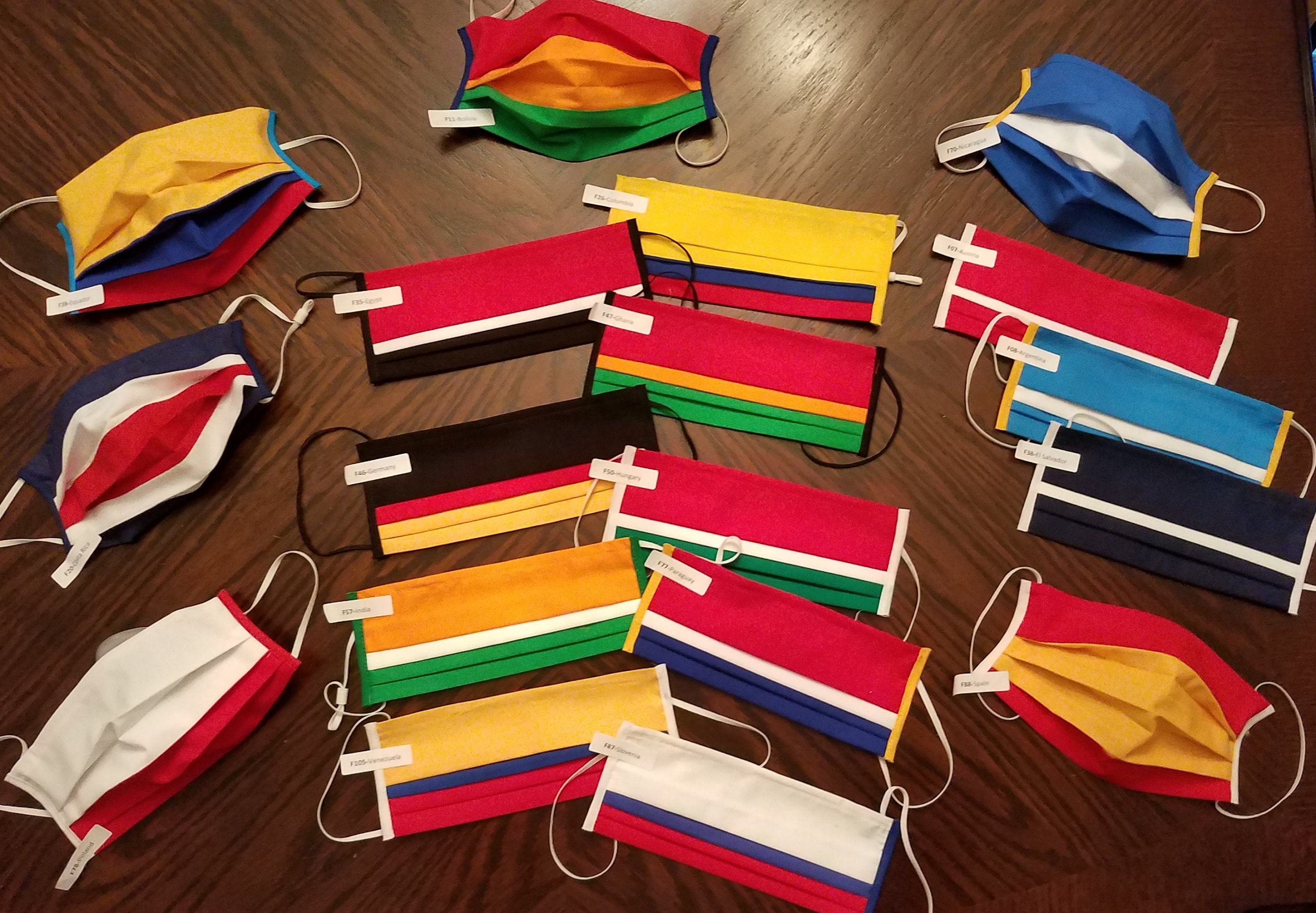 International FLAG Colors - Pleated, Cloth Face Masks/coverings - Etsy