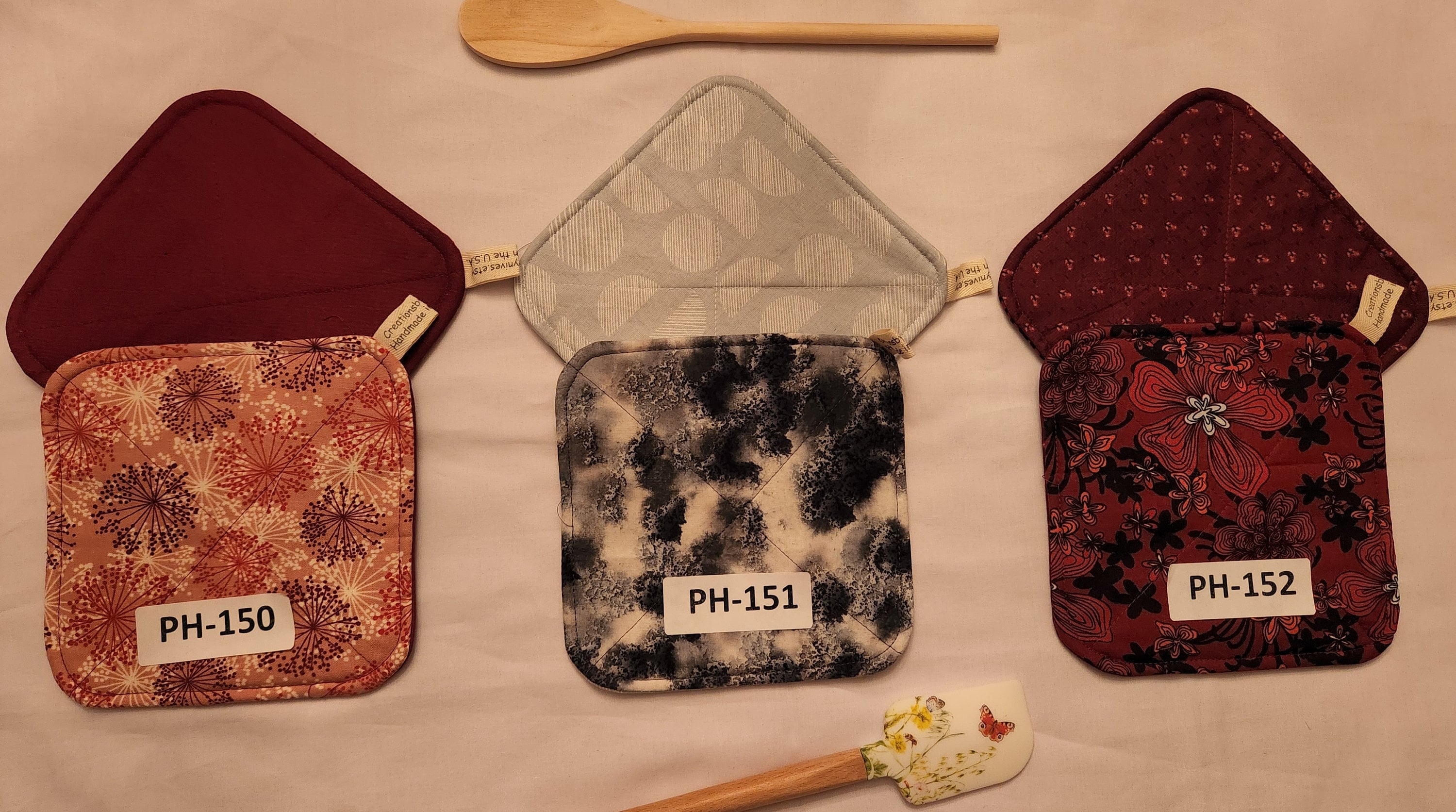 POTHOLDERS - Sets of 2, Single W/pocket - Etsy