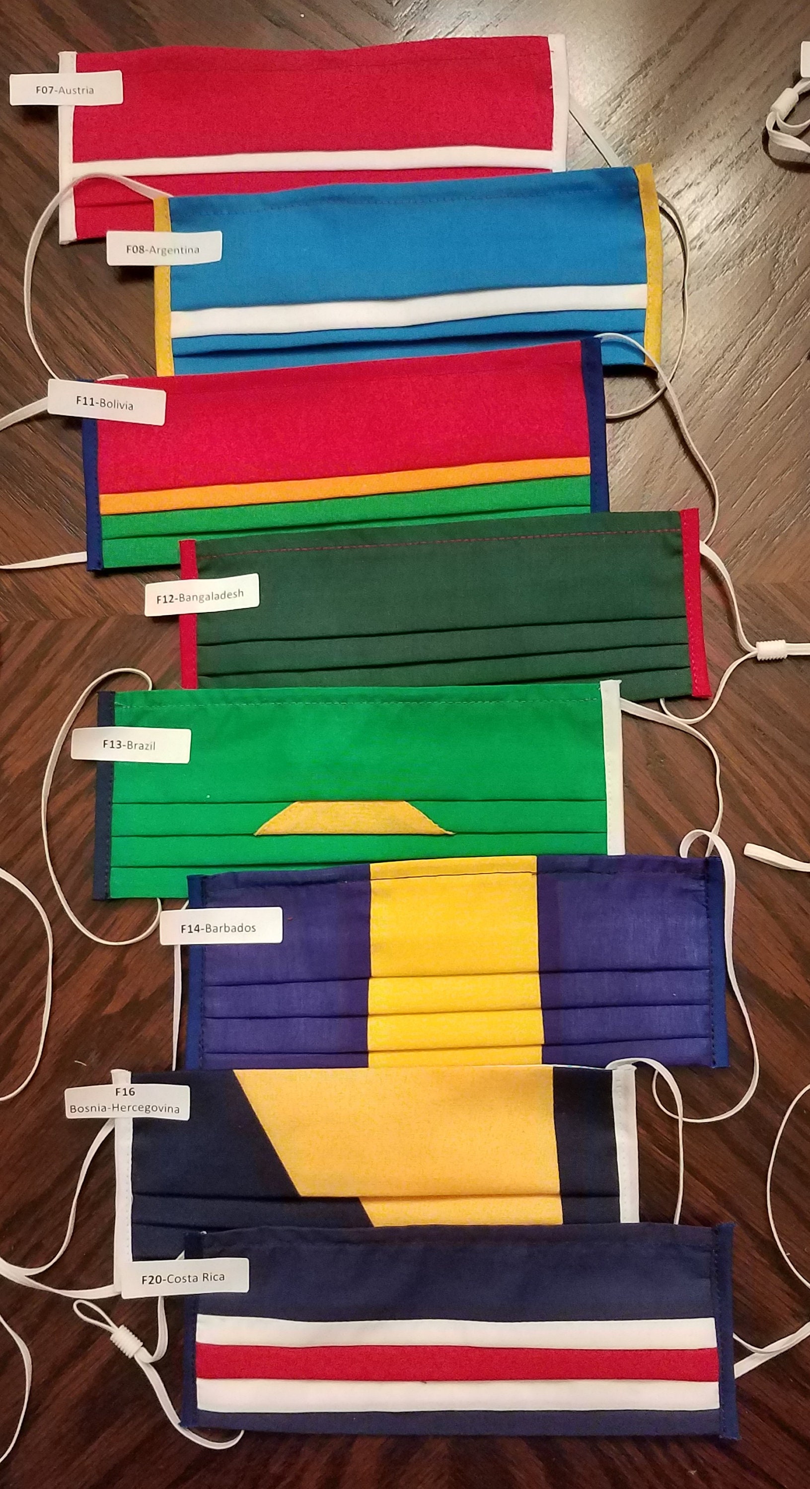 International FLAG Colors - Pleated, Cloth Face Masks/coverings - Etsy
