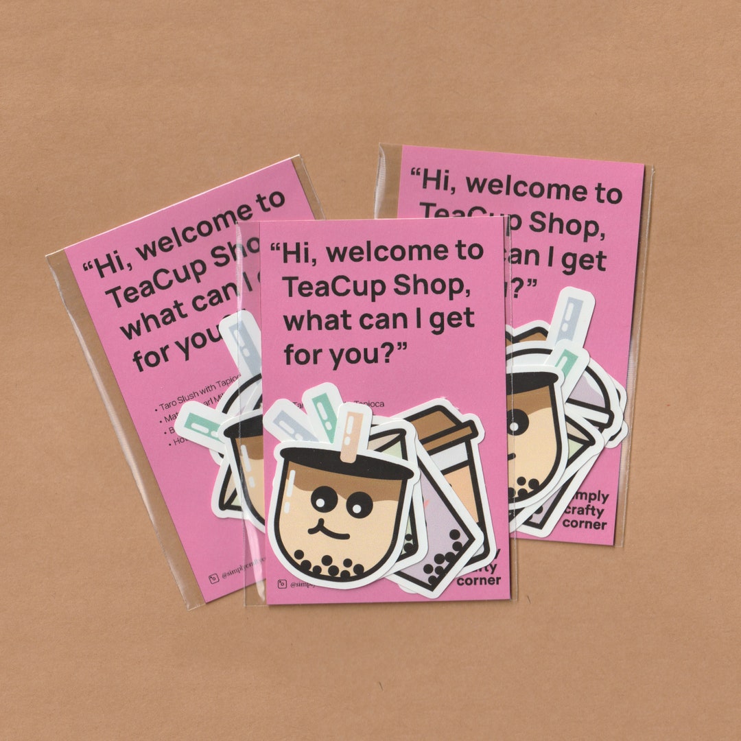 Bubble Tea Boba Sticker Set Bubble Tea Boba Sticker Set Cute Sticker ...