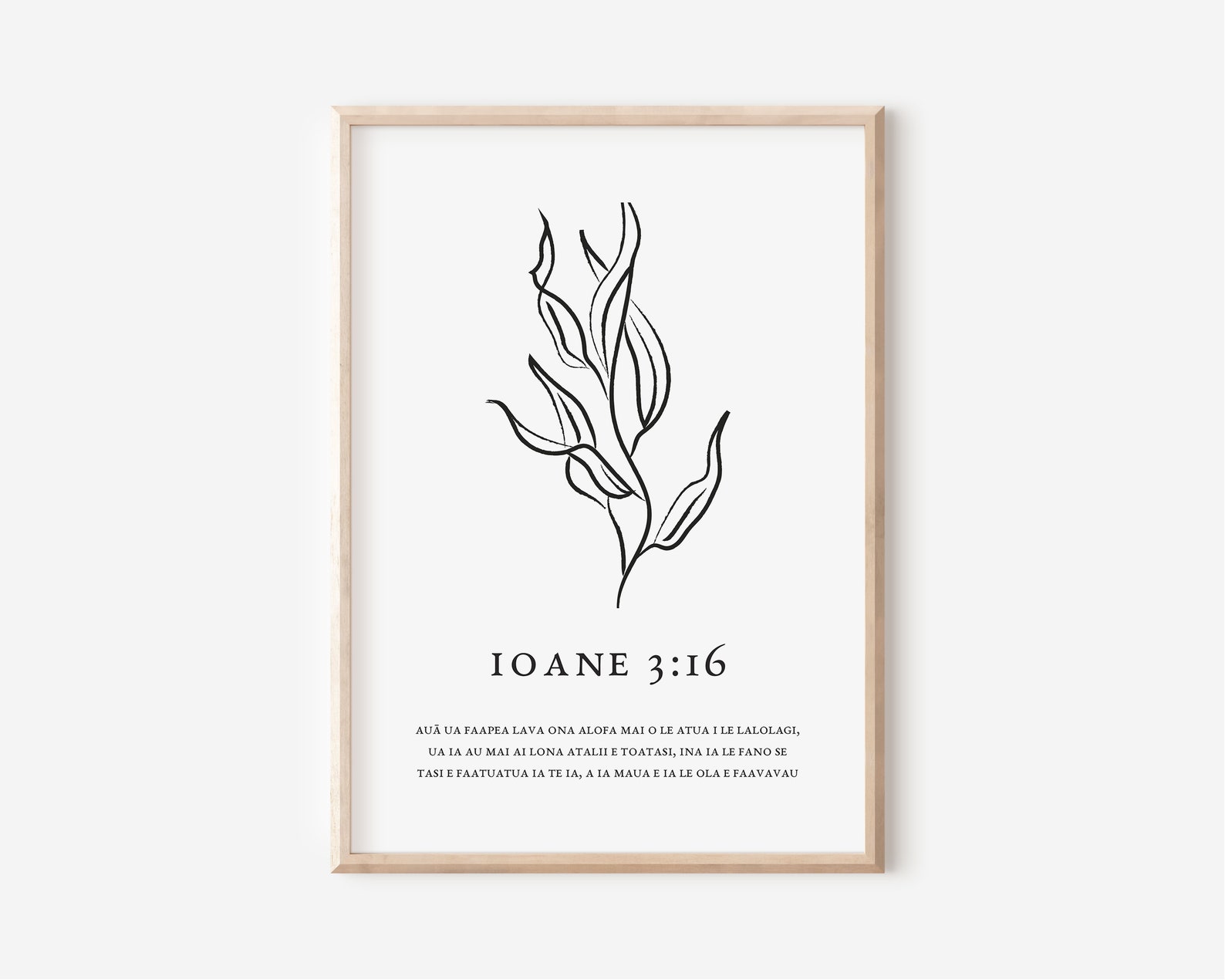 IOANE 3:16 Minimal Samoan Bible Verse Printable | Samoan Bible Verses ...