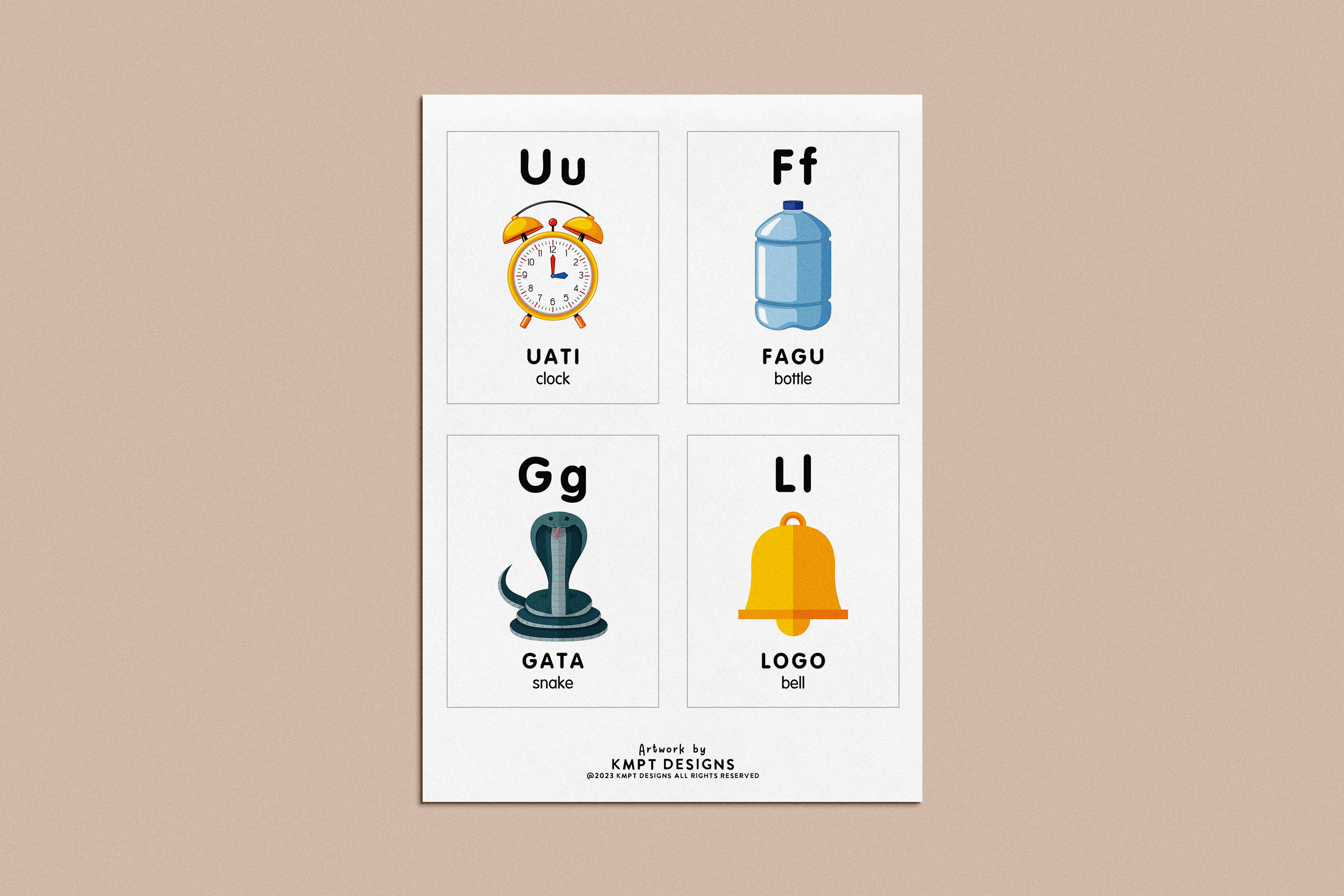 Samoan Alphabet Pi Tautau Flashcard Printable | DIGITAL FILE ONLY ...