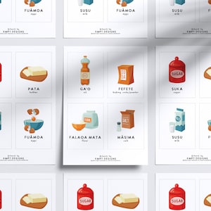 Printable Samoan Words Flash Cards - Etsy