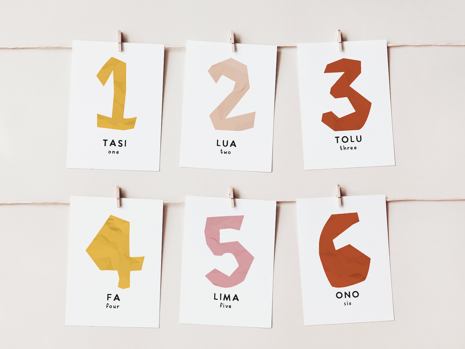 Samoan Numbers 1-20 Flashcard Printable | Learning Samoan Flash Cards ...