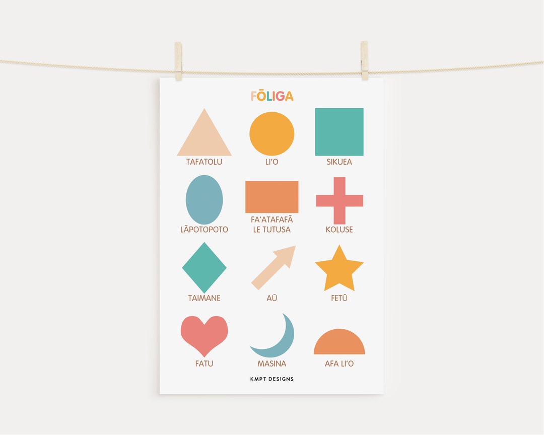 Samoan Shapes Kids Printable 02 - Etsy