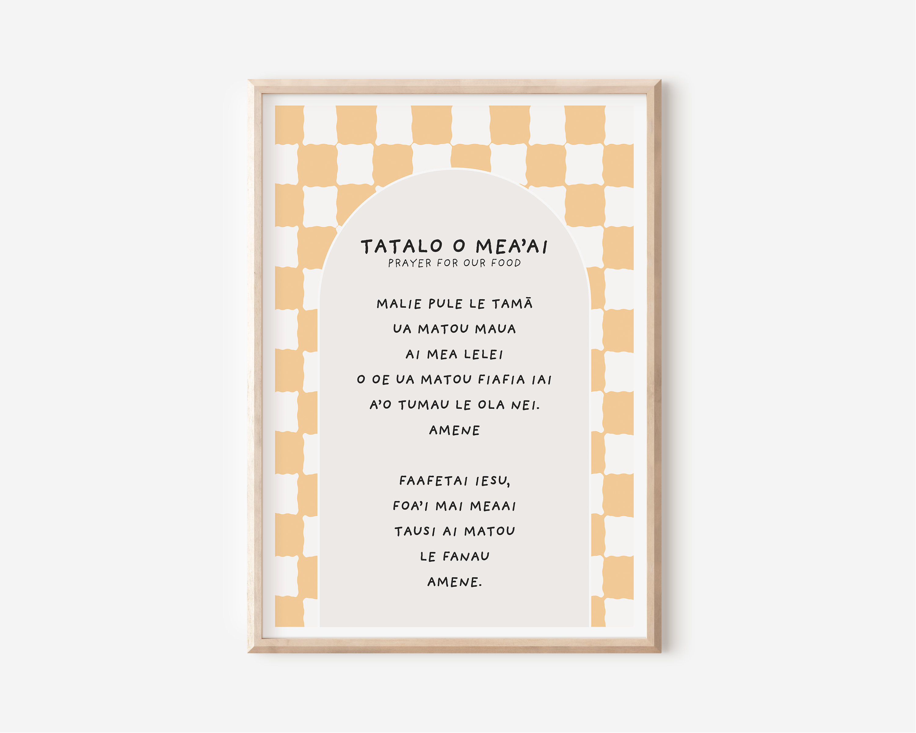 Tatalo O Mea'ai - Samoan Grace for Food Prayer Digital Print | Style 03 ...