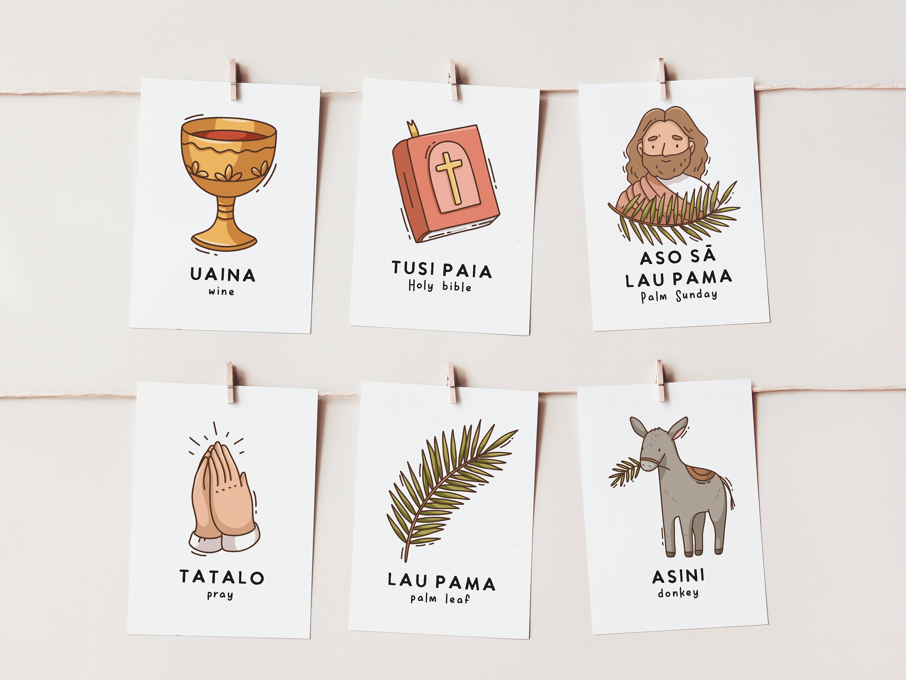 Samoan Easter Flashcards | Holy Week Learning (digital Download) - Etsy