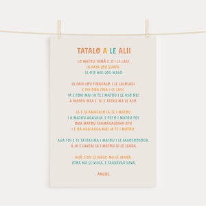 Samoan Lord's Prayer for Kids PASTEL - Etsy