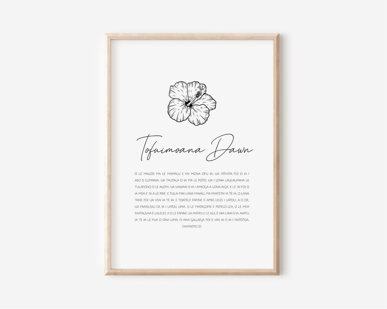 CUSTOM PRINT Proverbs 31 | Faataoto 31 Samoan Aute Samoa Digital Print ...