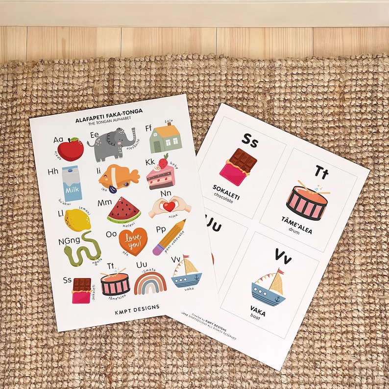 Alafapeti Faka-tonga Alphabet Flashcards 01 | DIGITAL FILE ONLY ...