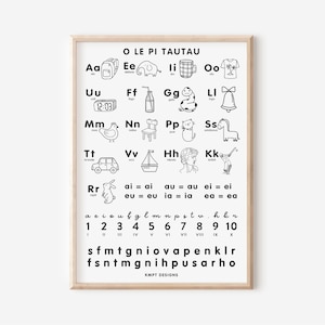 O Le Pi Tautau - Minimal Samoan Alphabet 02 - Etsy