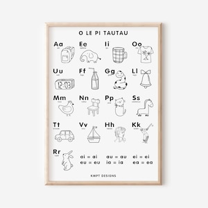 O Le Pi Tautau - Minimal Samoan Alphabet 02 - Etsy