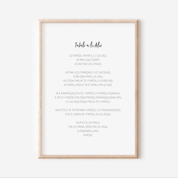 O Le Pi Tautau - Samoan Alphabet Kids Wall Art - Etsy Australia