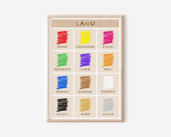 Samoan Colours Kids Digital Print | Etsy