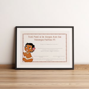 Samoan Faitau Pi Certificate of Graduation A5 Printable - Etsy