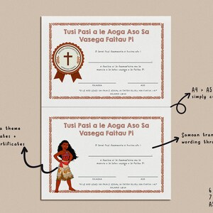 Samoan Faitau Pi Certificate of Graduation A5 Printable - Etsy
