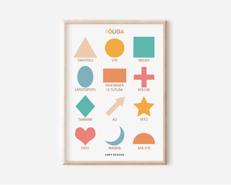 Samoan Shapes Kids Printable 02 - Etsy
