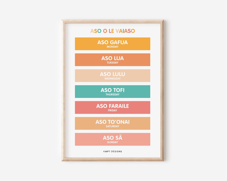 Learning Samoan Printable Set - Etsy
