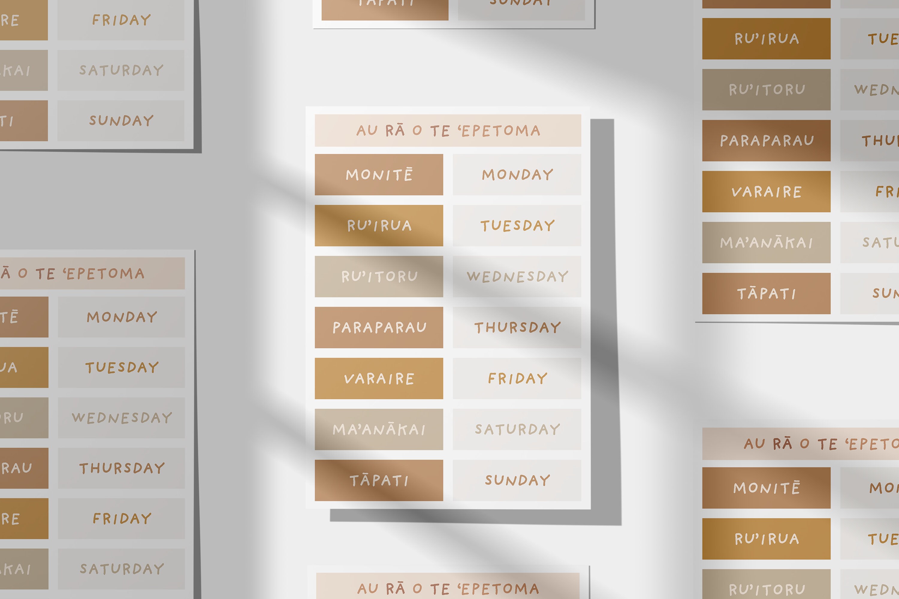 Kids Days of the Week Cook Island Printable - Etsy