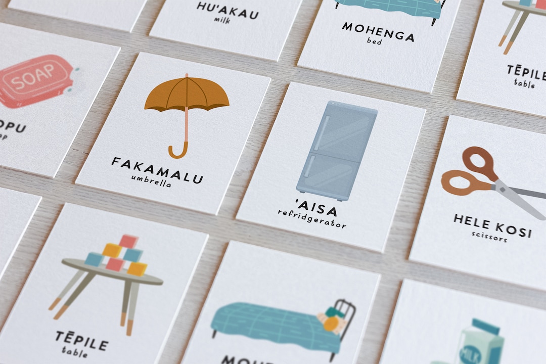 Printable Tongan Words Flash Cards - Etsy Australia
