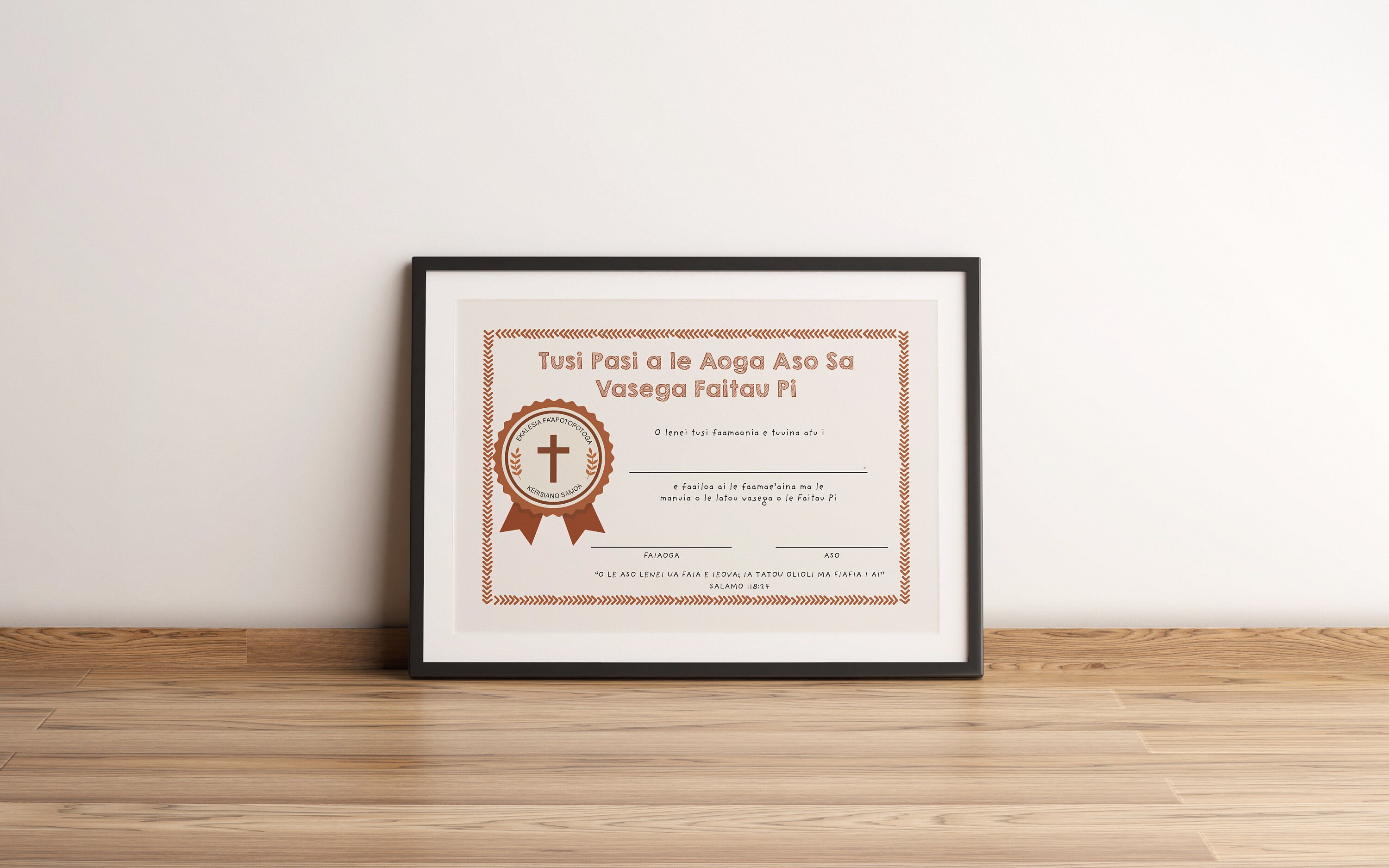 Samoan Faitau Pi Certificate of Graduation A5 Printable - Etsy