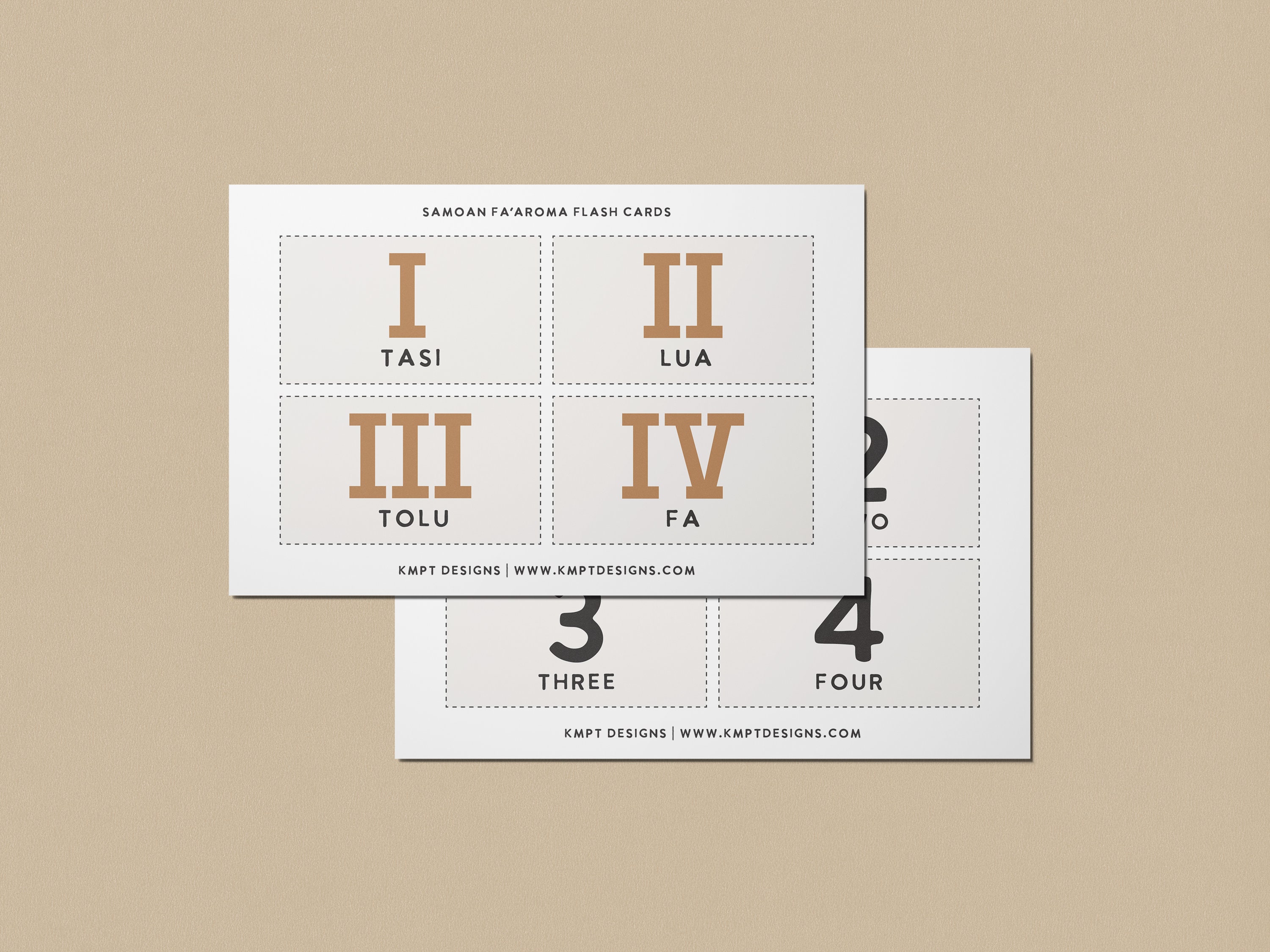 Samoan Printable Flashcards Faa'roma (roman Numerals) 1-10 - Etsy