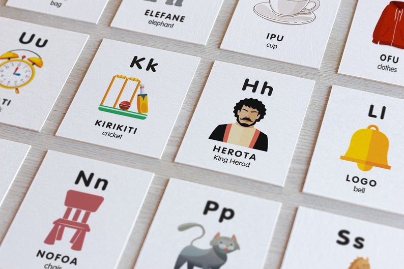 Samoan Alphabet Pi Tautau Flashcard Printable | DIGITAL FILE ONLY ...