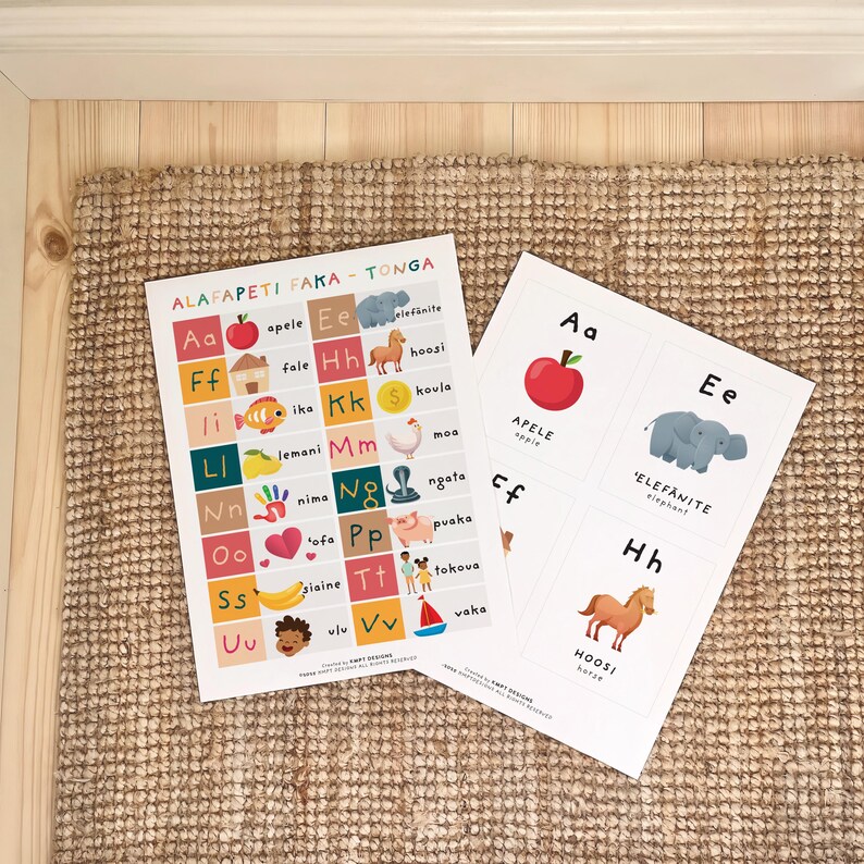 Alafapeti Faka-tonga Alphabet Flashcards 02 | DIGITAL FILE ONLY ...