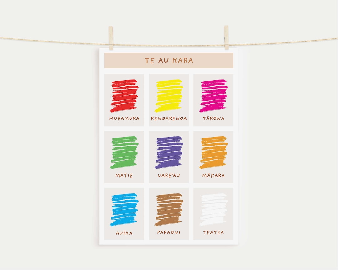 Kids Colours in Cook Island Printable - Etsy