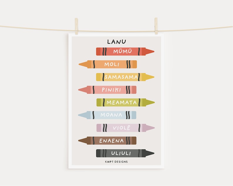 Samoan Colours Kids Digital Printable - Etsy Australia