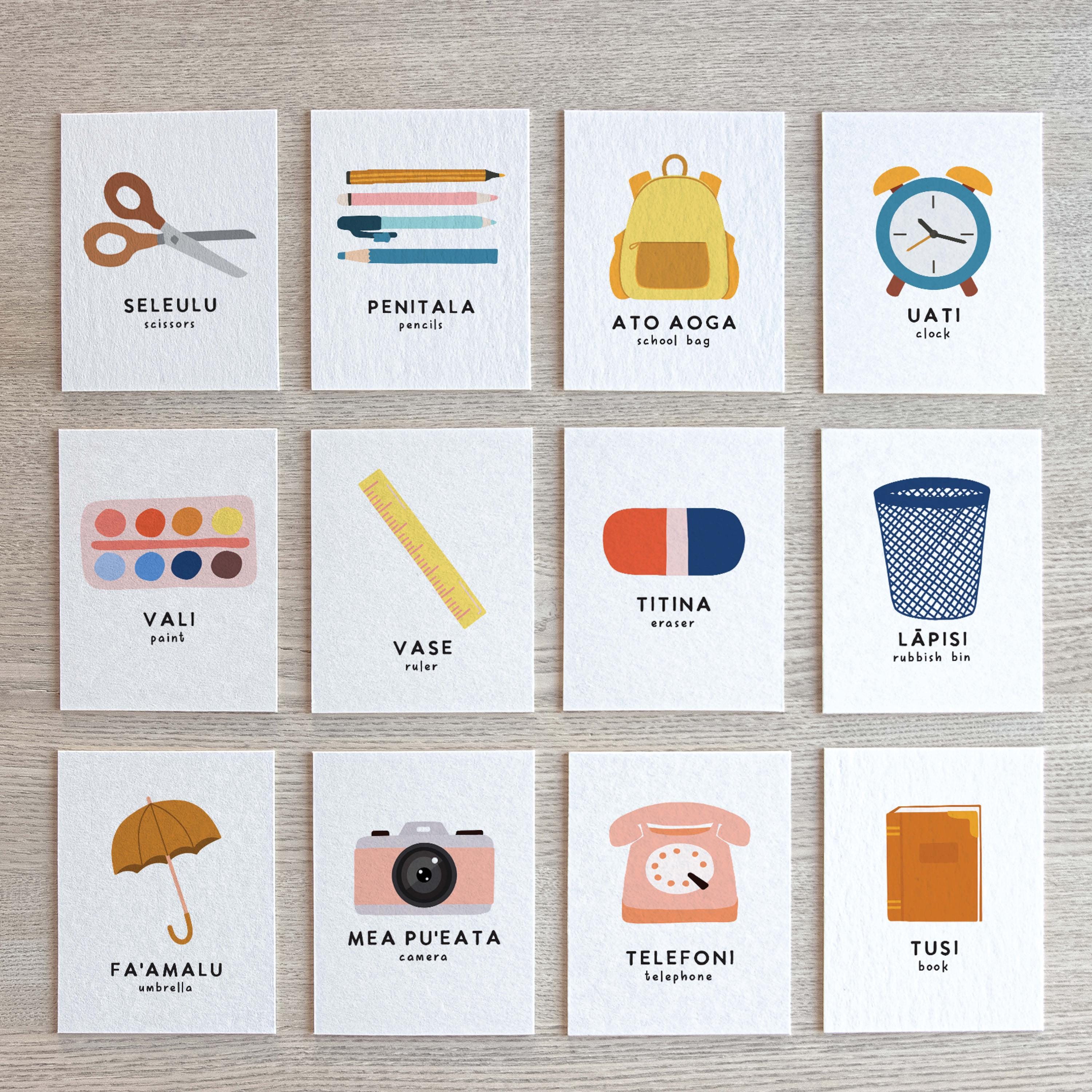Samoan 100 Everyday Words Flashcard Printable | DIGITAL FILE ONLY ...