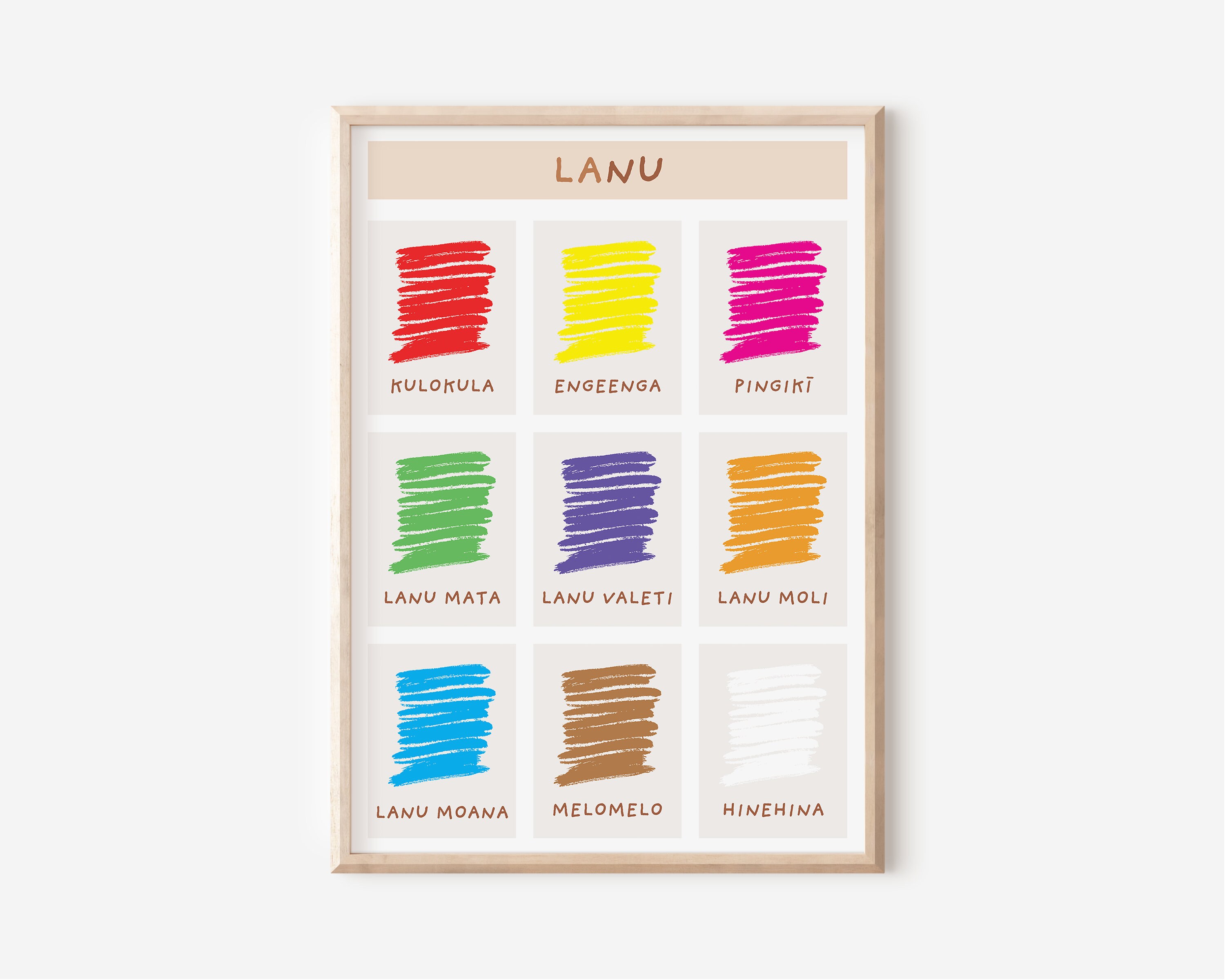 Tongan Kids Colours Printable - Etsy