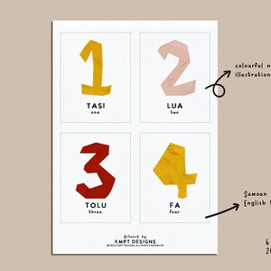 Samoan Numbers 1-20 Flashcard Printable | Learning Samoan Flash Cards ...
