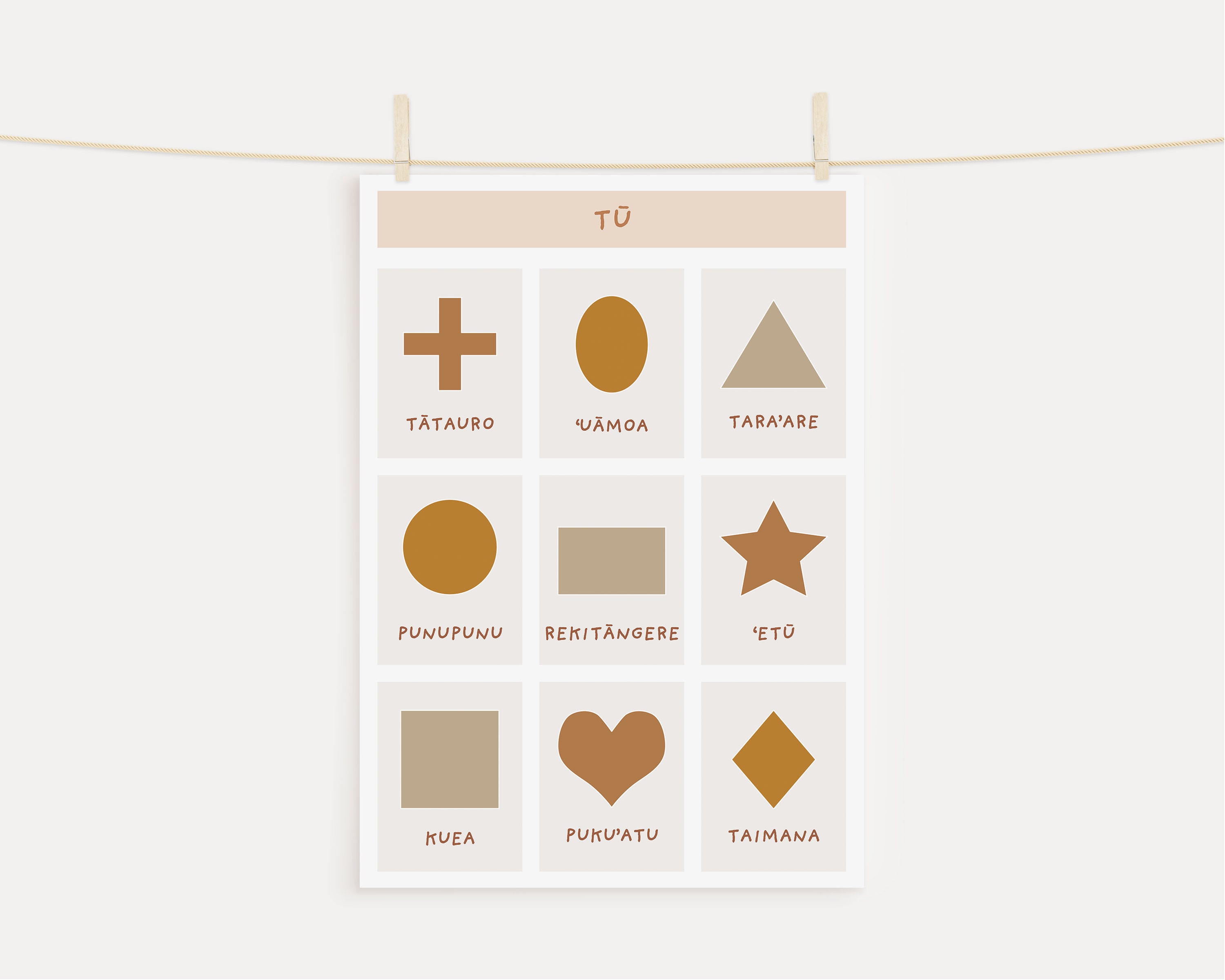 Kids Shapes in Cook Island Printable - Etsy