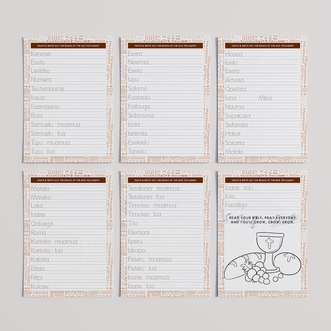 Aoga Aso Sa Sunday School Activity Sheets | Digital Download ONLY ...