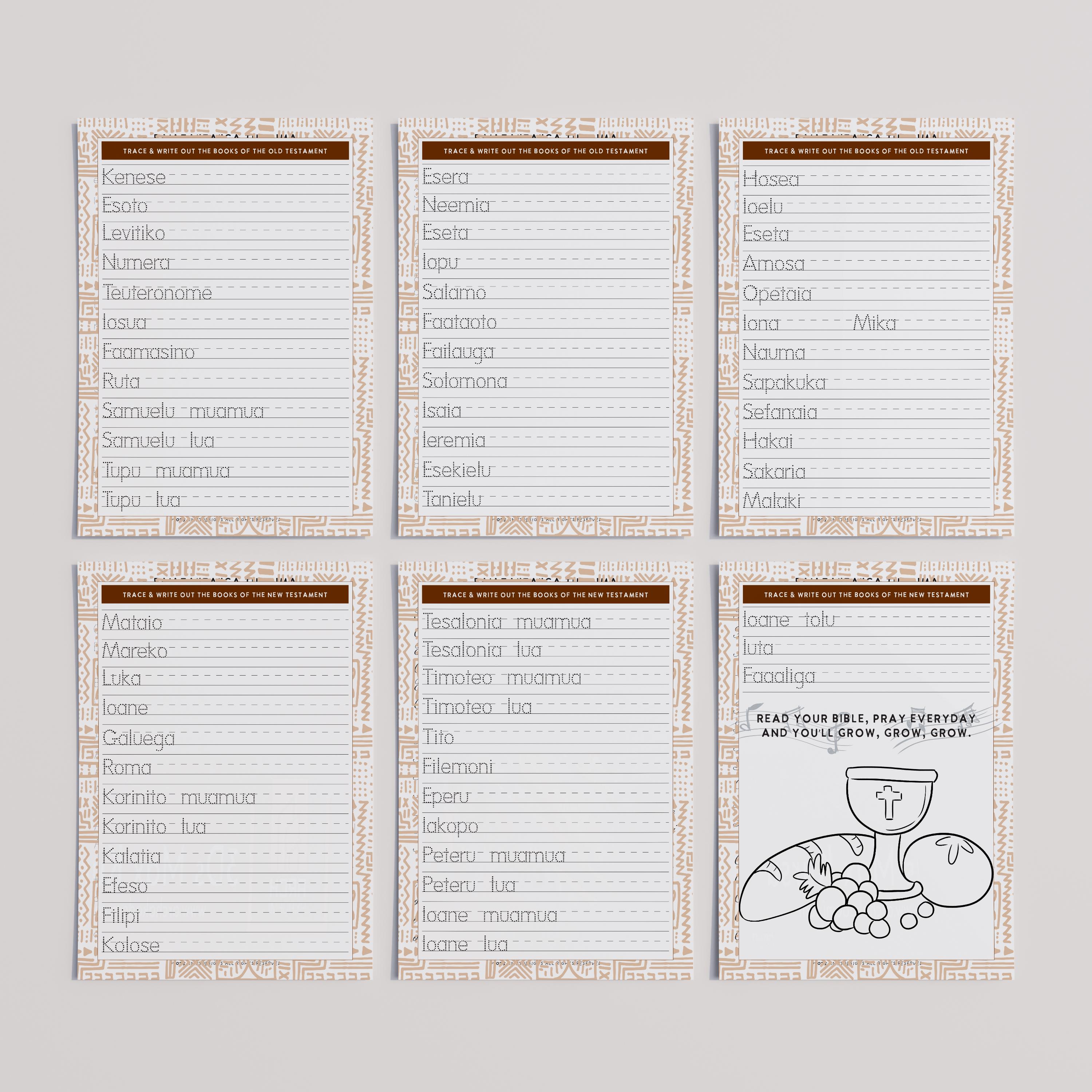 Aoga Aso Sa Sunday School Activity Sheets | Digital Download ONLY ...