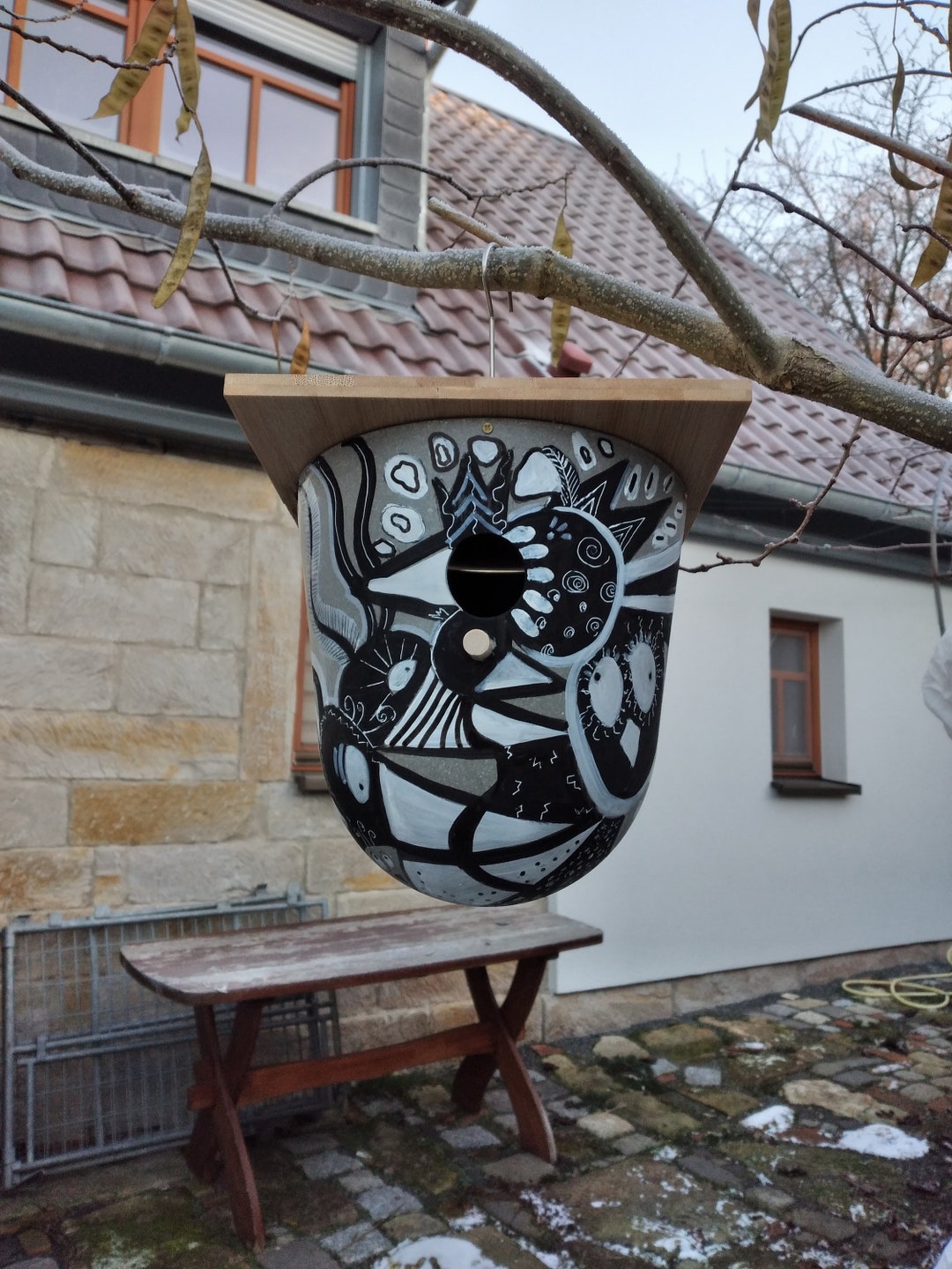 Hand-painted Nest Box, Modern Nest Box, Black White - Etsy