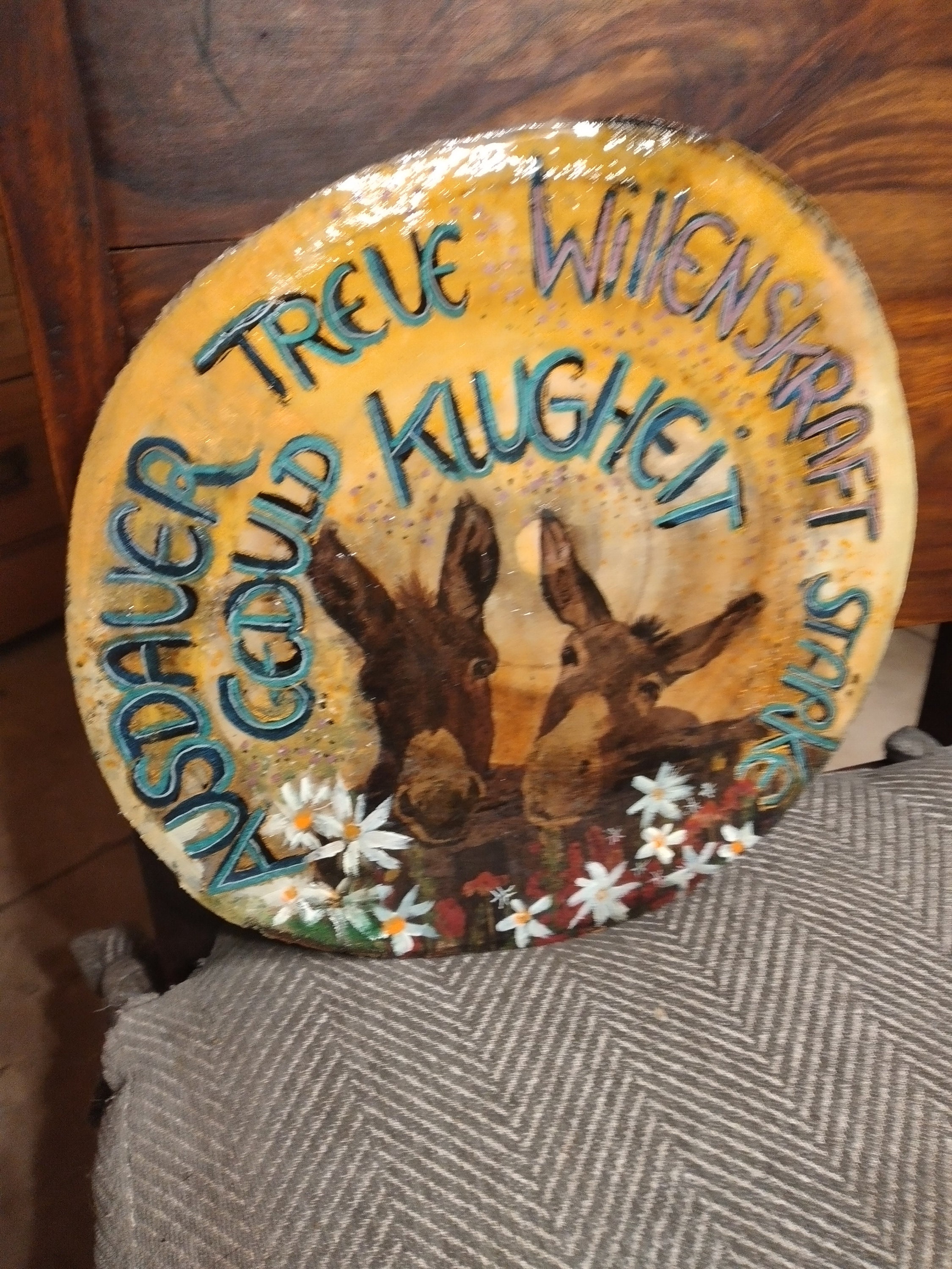 Hand-painted Wooden Disc Garden Accessories Garden Art - Etsy UK