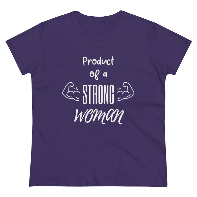 Product of a Strong Woman Women's Heavy Cotton Tee Strong Female ...