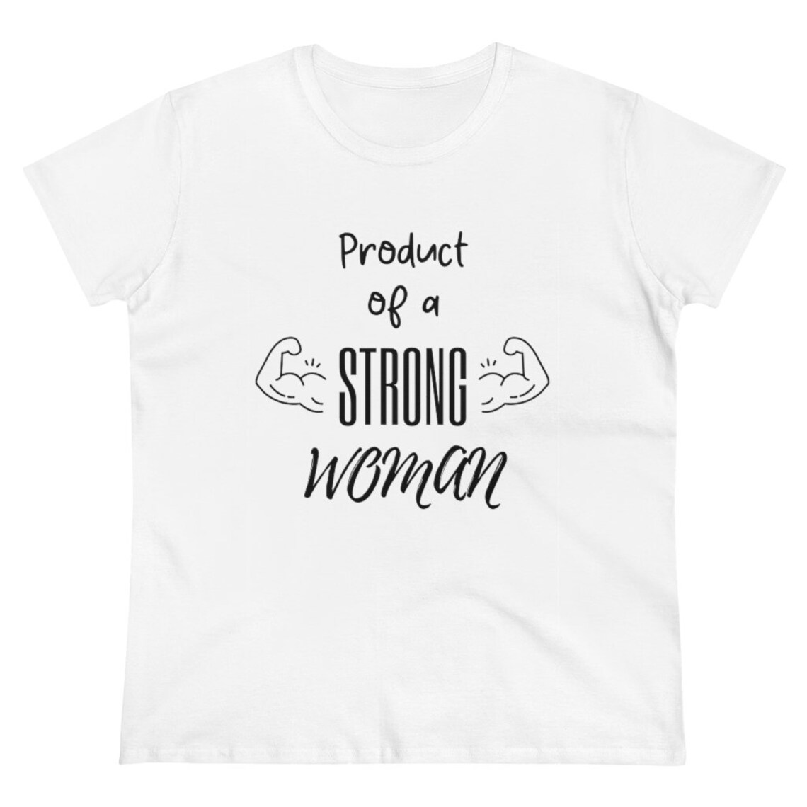 Product of a Strong Woman Women's Heavy Cotton Tee Strong Female ...