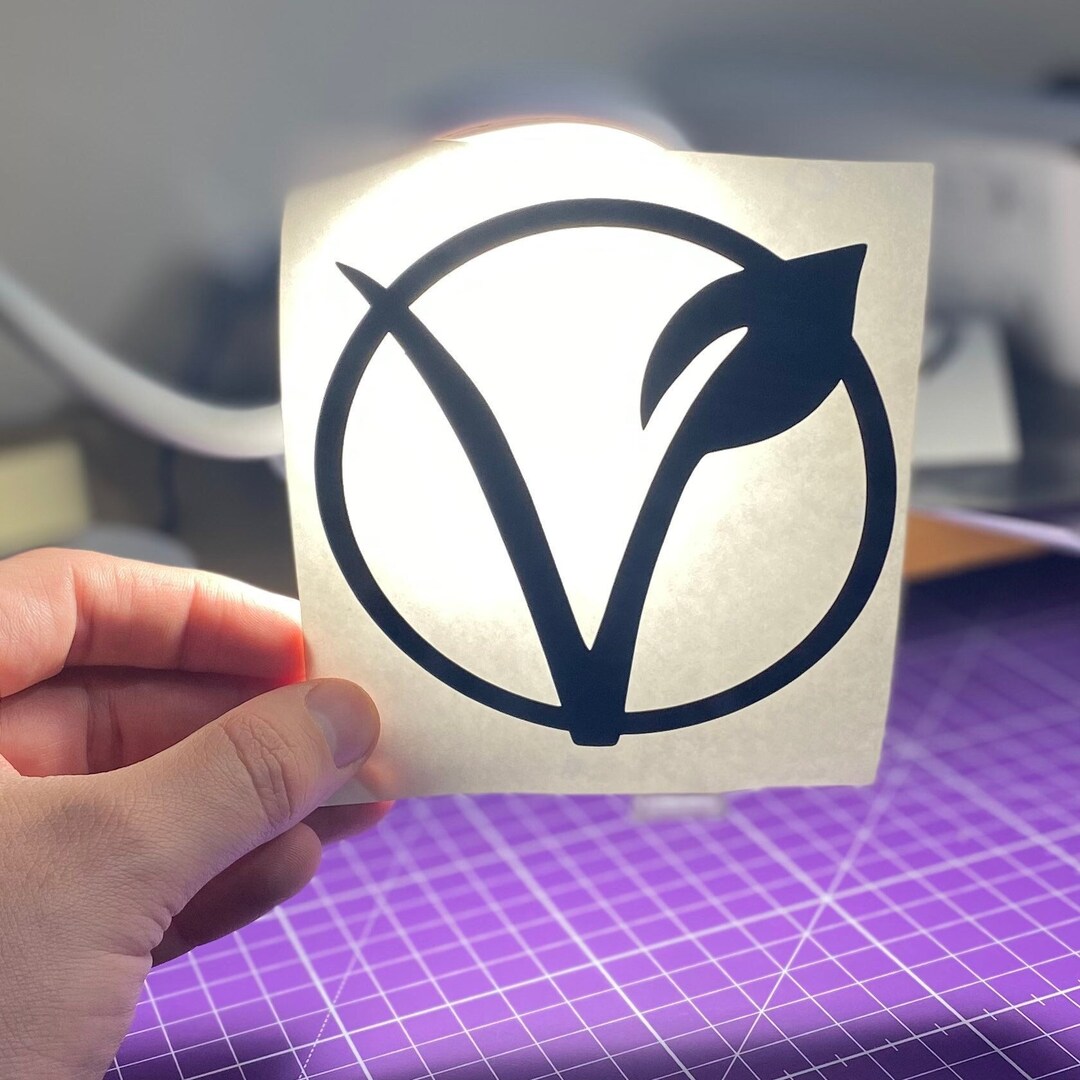 Vegan Logo Vinyl Transfer Sticker - Etsy UK