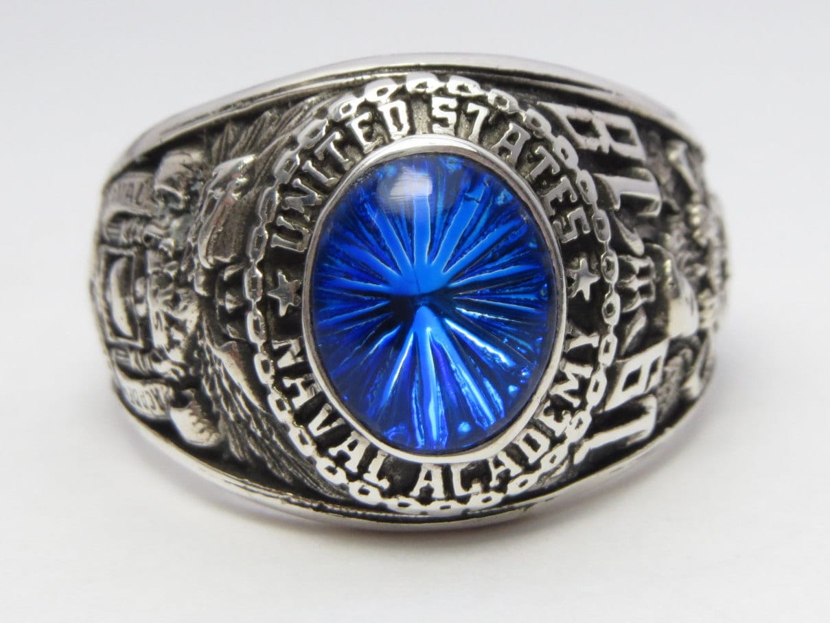 US Naval Academy Ring 1918 Sterling Silver 925 USNA | Etsy