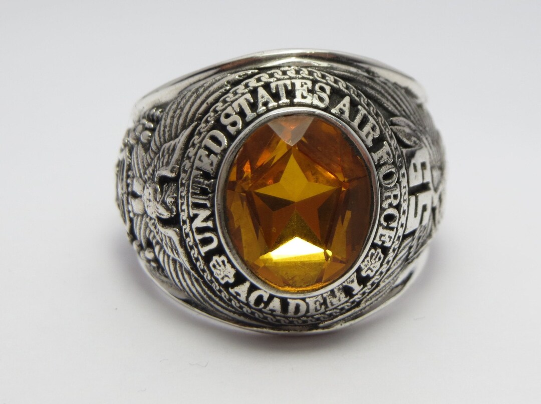 US Air Force Ring , USNA , USAF , Sterling Silver 925 , Military , Army ...