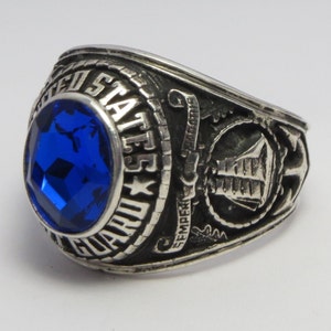 US Coast Guard Ring , USCG , Sterling Silver 925 , Gift , Military Ring ...