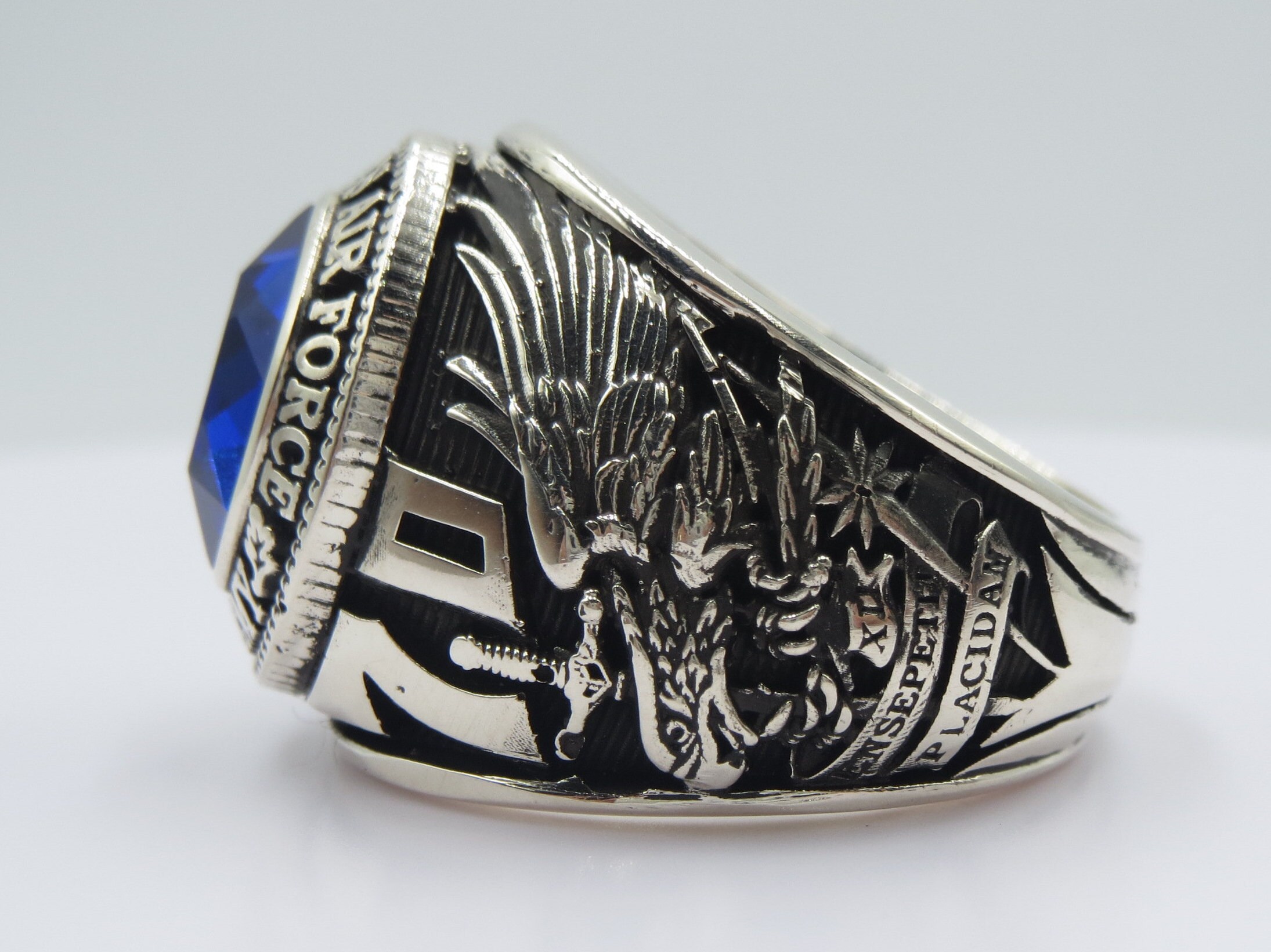 US Air Force Ring USAF USNA 70 Sterling Silver 925 - Etsy