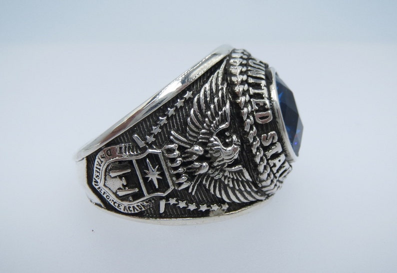 US Air Force Ring Sterling Silver 925 Gift Military Ring - Etsy