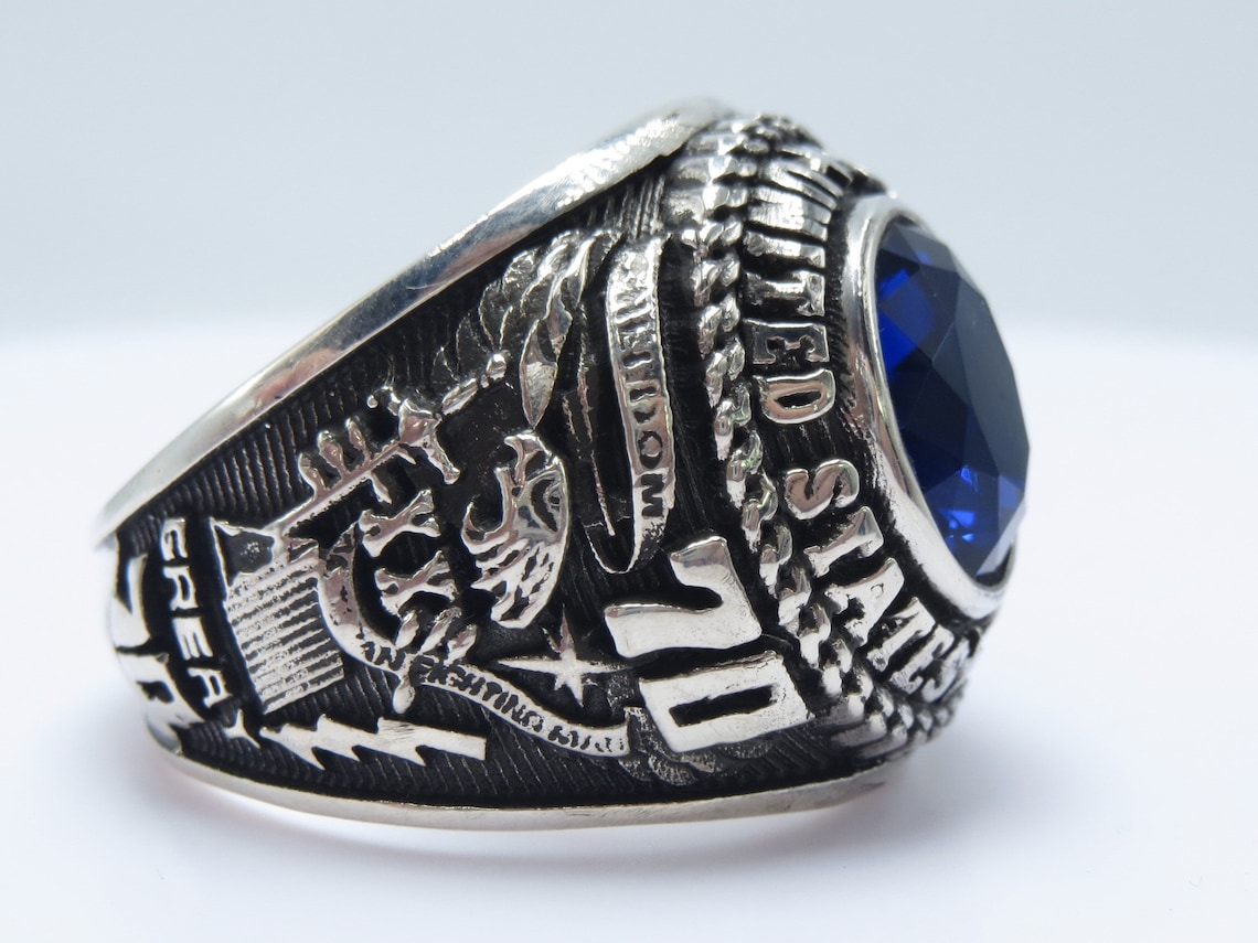US Air Force Ring 1970 USNA USAF Sterling Silver 925 - Etsy