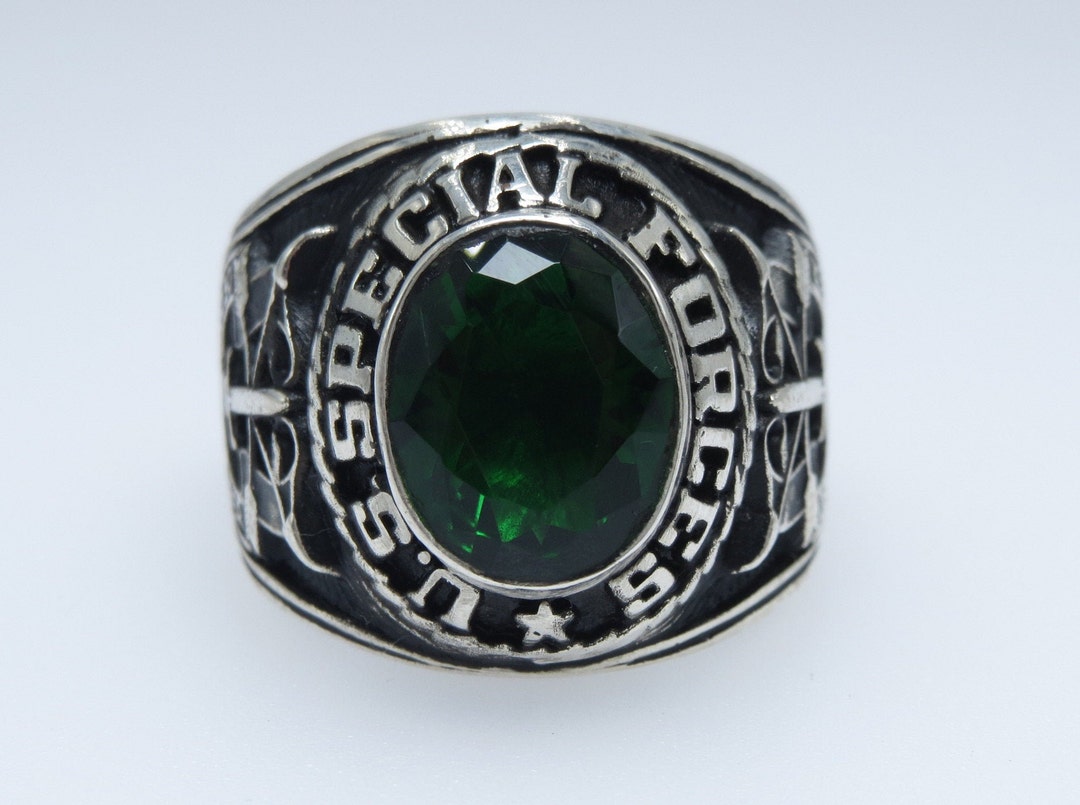 US Special Forces Ring , Sterling Silver 925 , Gift , Military Ring ...