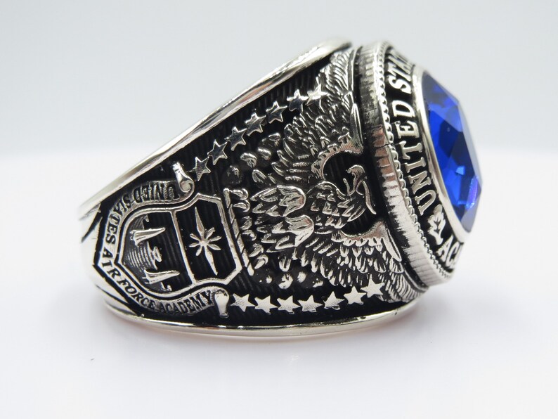 US Air Force Ring USAF USNA 70 Sterling Silver 925 - Etsy